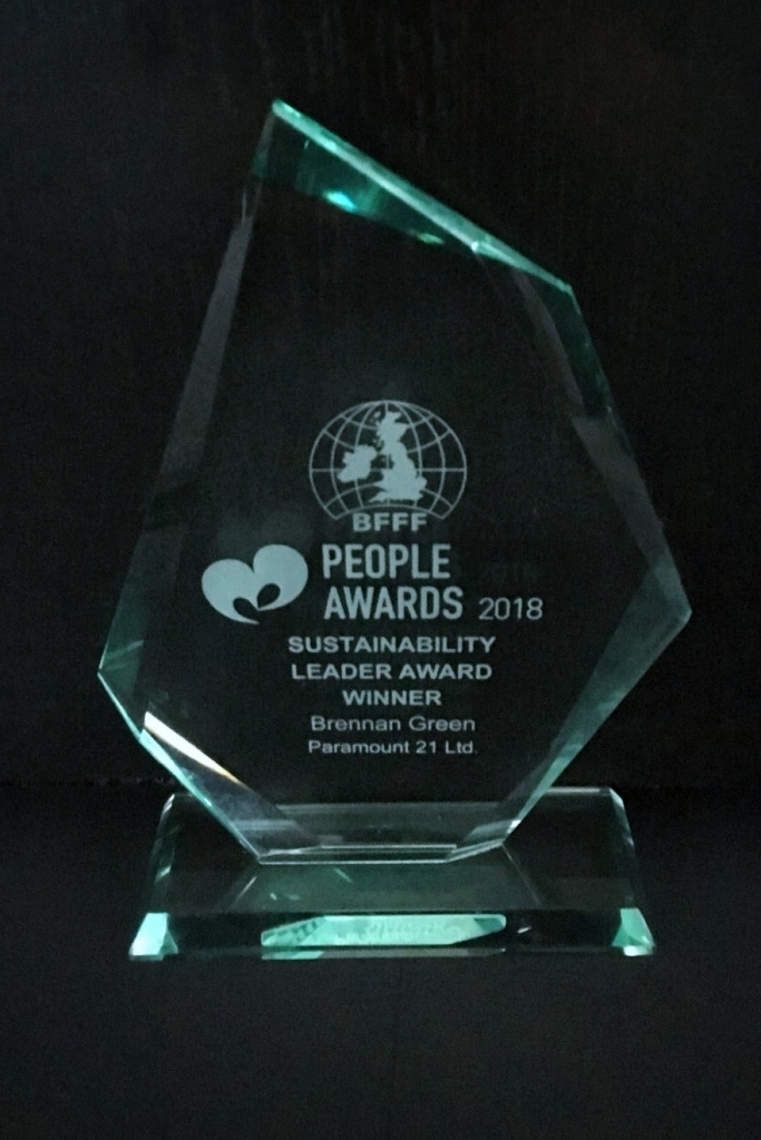 BFFF Sustainability Leader Award Winner 2018! - Paramount 21